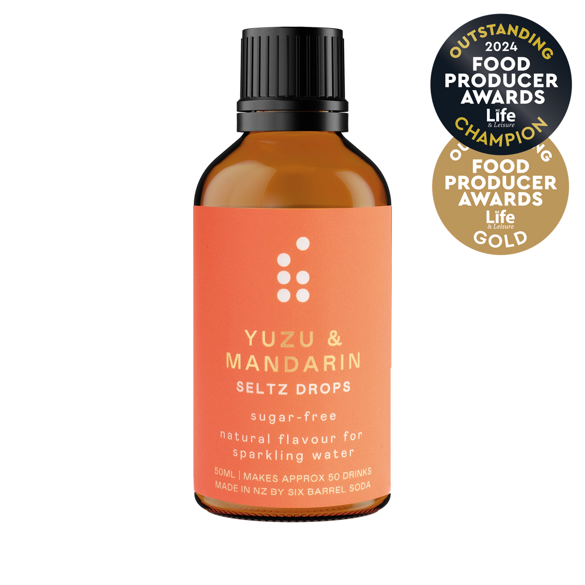 Yuzu & Mandarin Seltz Drops – Six Barrel Soda Australia